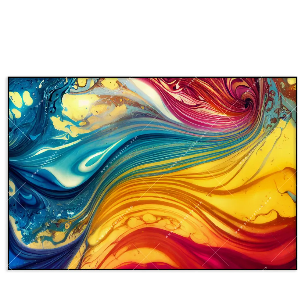 🖼️ XXL-Wandbild - Fluid Art - Am Strand im Querformat – Picoration ...