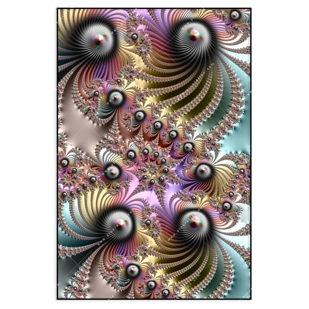 🖼️ XXL-Wandbild - Fraktale Kunst No.1 im Hochformat – Picoration® - Big ...