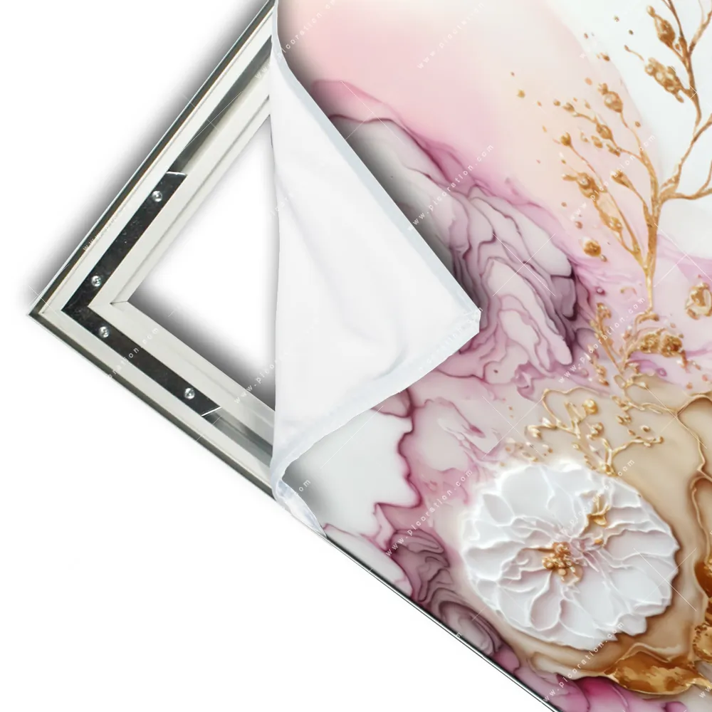 🖼️ XXL-Wandbild - Pastell Blüten Moderne Kunst im Querformat ...