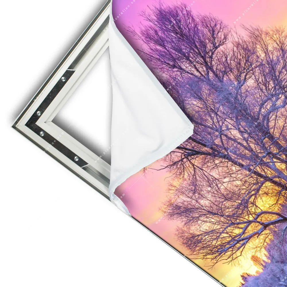 🖼️ XXL-Wandbild - Schöne Winterlandschaft im Querformat