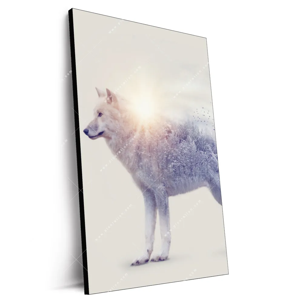 🖼️ XXL-Wandbild - Wolf & Wald No.1 im Hochformat – Picoration® - Big ...
